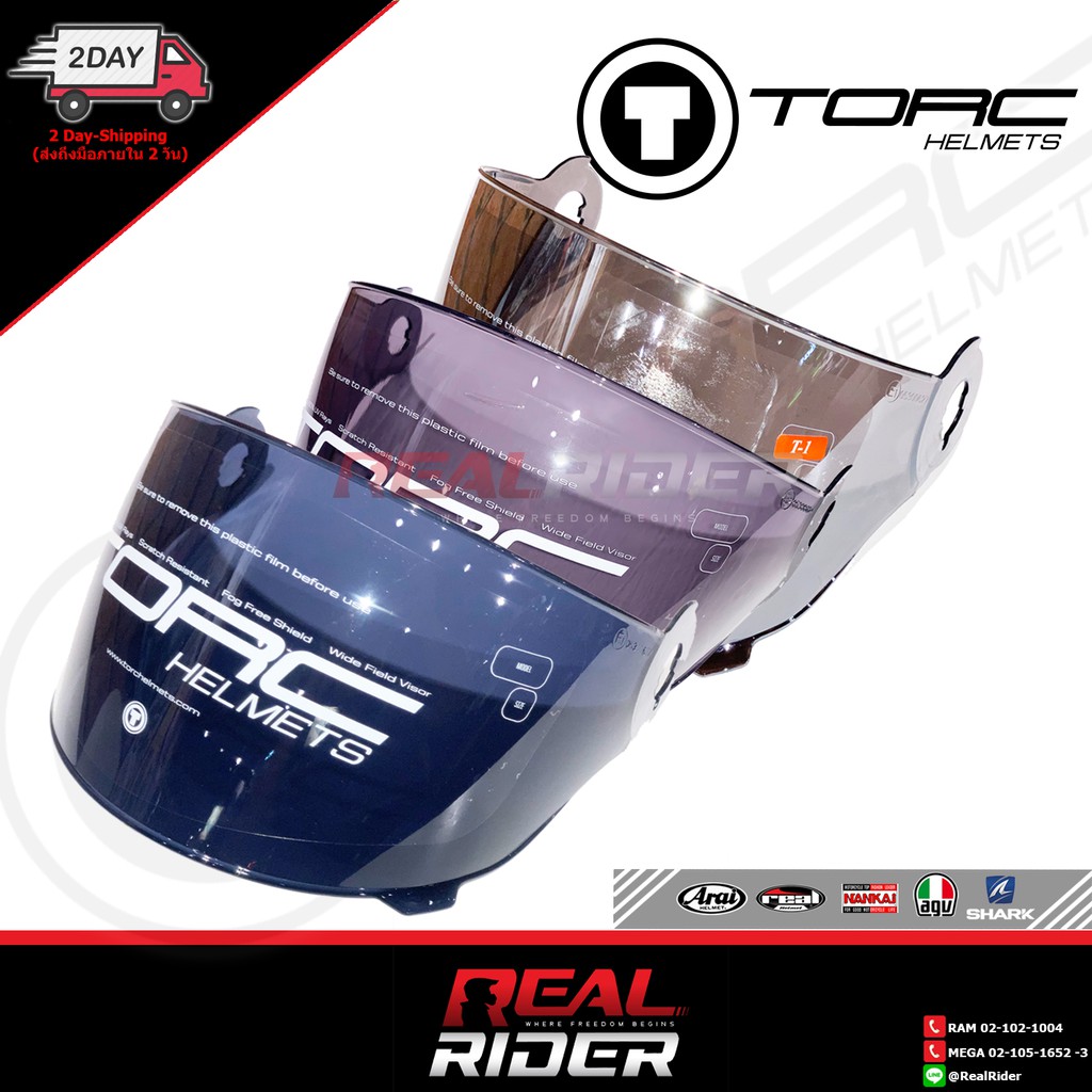 TORC T1 Visor - Smoke Dark Smoke Silver (สโม๊คอ่อน-เข้ม-ปรอท) - Real ...