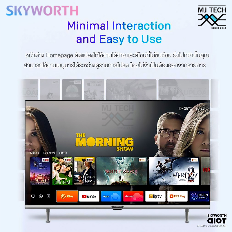 SKYWORTH LED HD Ready SMART TV ทีวี ขนาด 32 นิ้ว รุ่น 32STD4000 - MJ ...