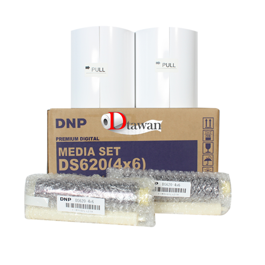 DTawan กระดาษ DNP DS620 4"x6" ของแท้ 100% 2 ม้วน กระดาษโฟโต้ DNP กระดาษพิมพ์ภาพ สำหรับปริ้นเตอร์ ...
