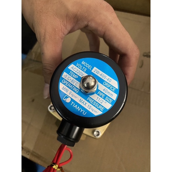 MODEL:2W-400-40 SOLENOID VALVE โซลินอยด์วาล์วทองเหลือง ขนาด 1 1/2 ...