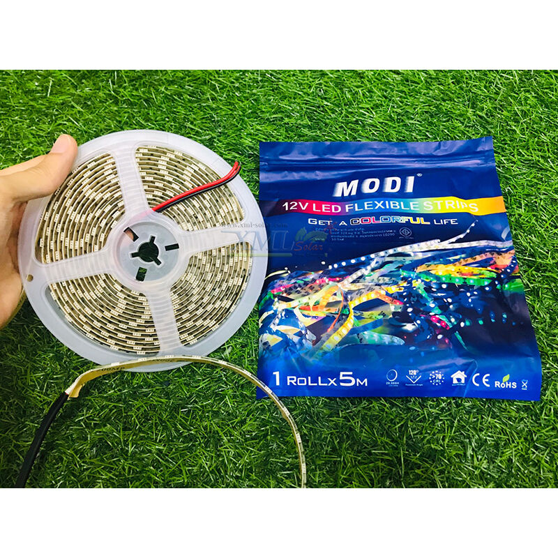MODI 12 โวลต์ 60 LEDs SMD5050 5 เมตร/ม้วนสีแถบแสงกันน้ำ DC ไฟ LED แถบ ...