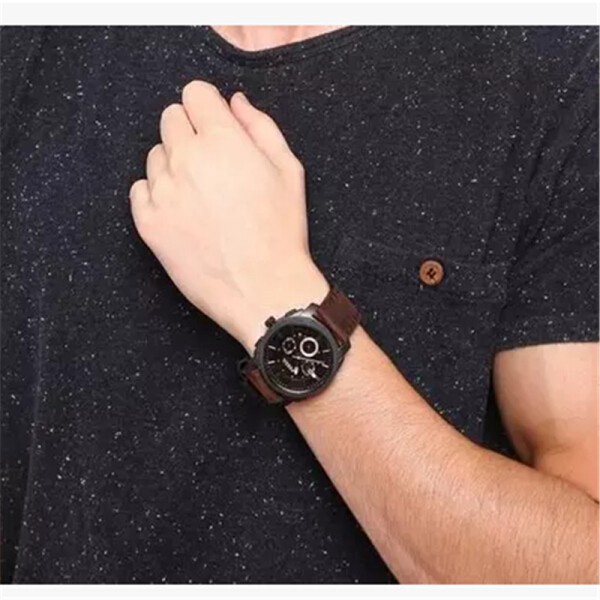 พร้อมสต็อก Original Mid-Size Chronograph Brown Leather Watch 42mm ...