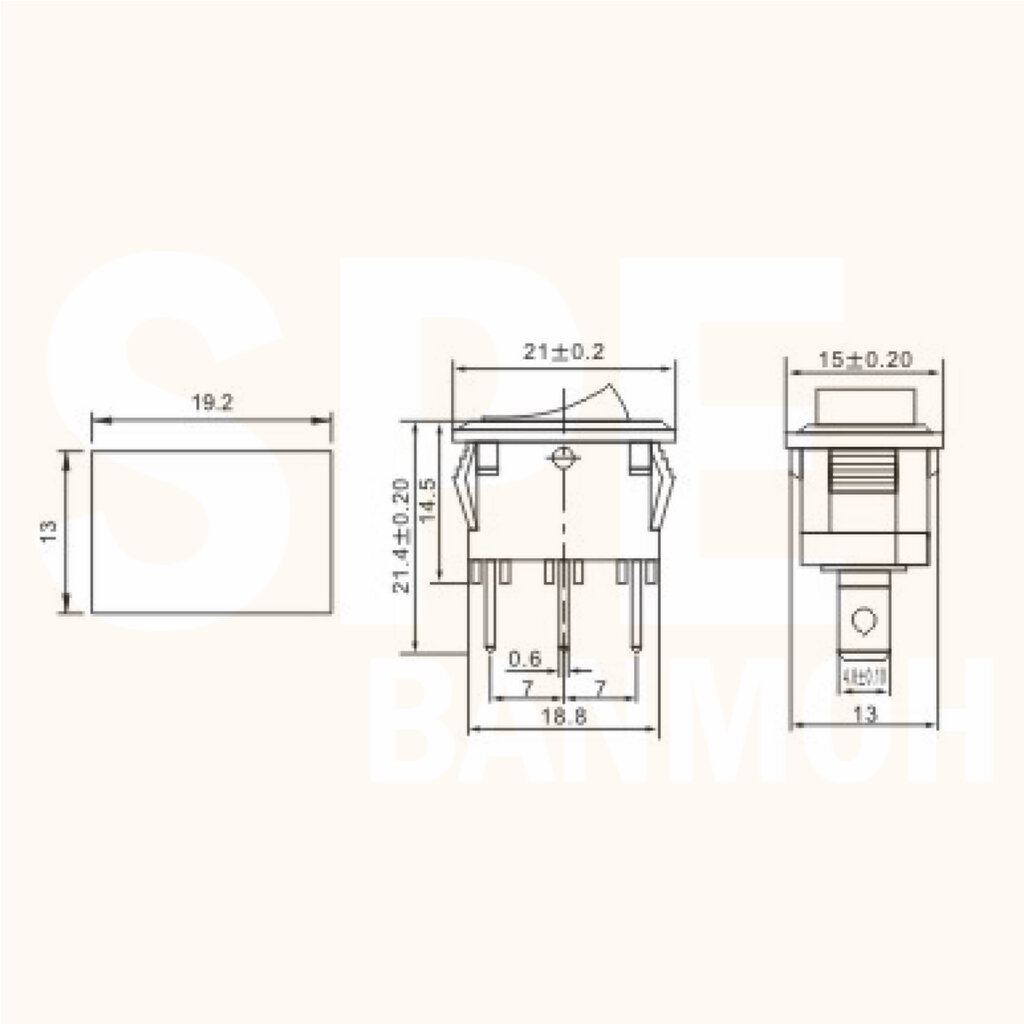 [ 3 ชิ้น ] KCD1-101N-5 220V เขียว Green สวิทช์ ไฟขีด LED ขีด 3ขา ON-OFF ...