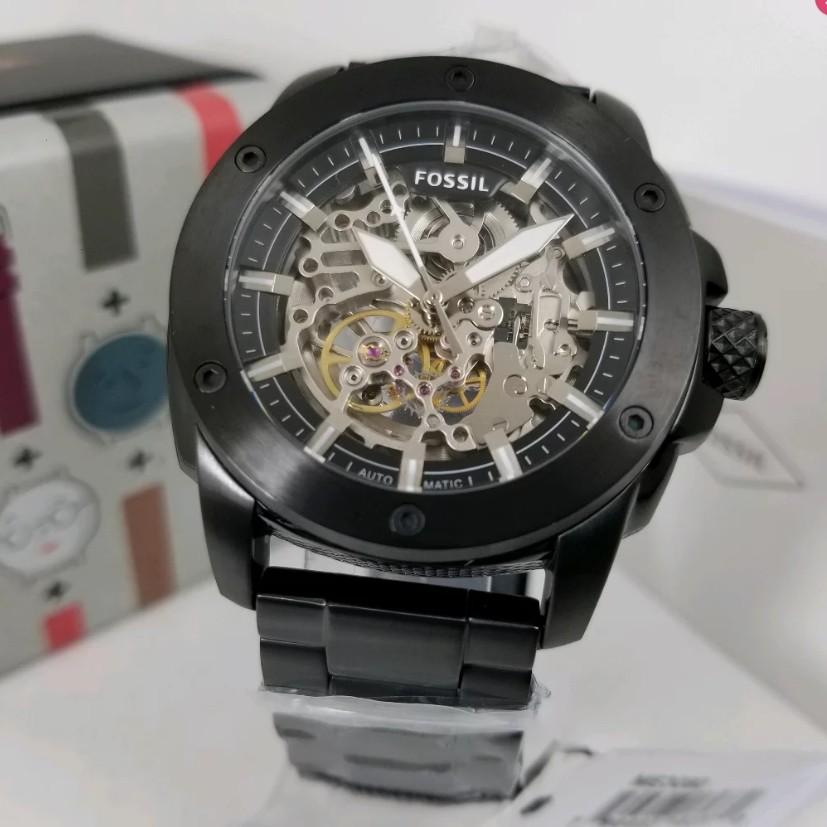 FOSSIL ME3080 Modern Machine Automatic Skeleton Dial Men's Watch ...