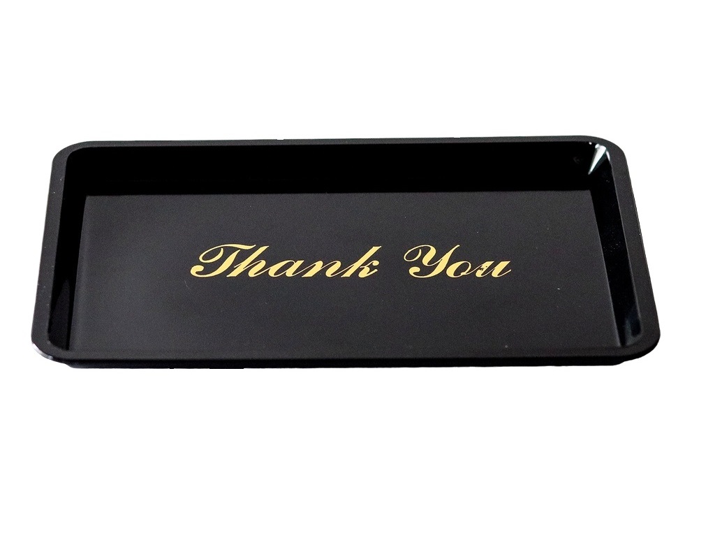 ถาดเก็บเงิน ถาดทอนเงิน ถาดพลาสติก ถาดเช็คบิล ถาดเงินทอน ถาดทิป สีดำ ...