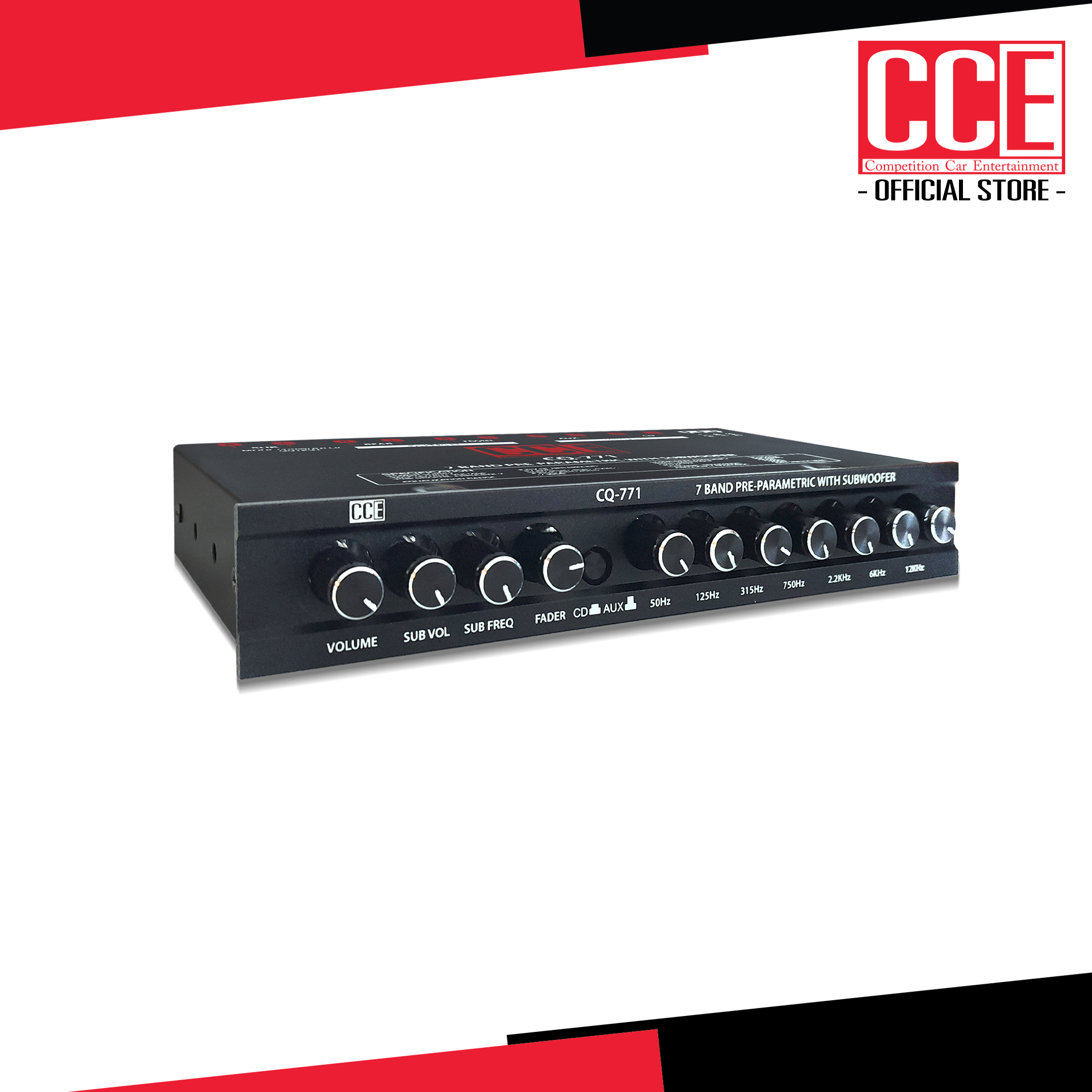 CCE ปรี7แบน แยกซับอิสระ วอมลุ่มโลหะ กลางชัด แหลมใส เบสหนัก CQ-771 CCE ปรับง่ายติดมือ จำนวน1 ...