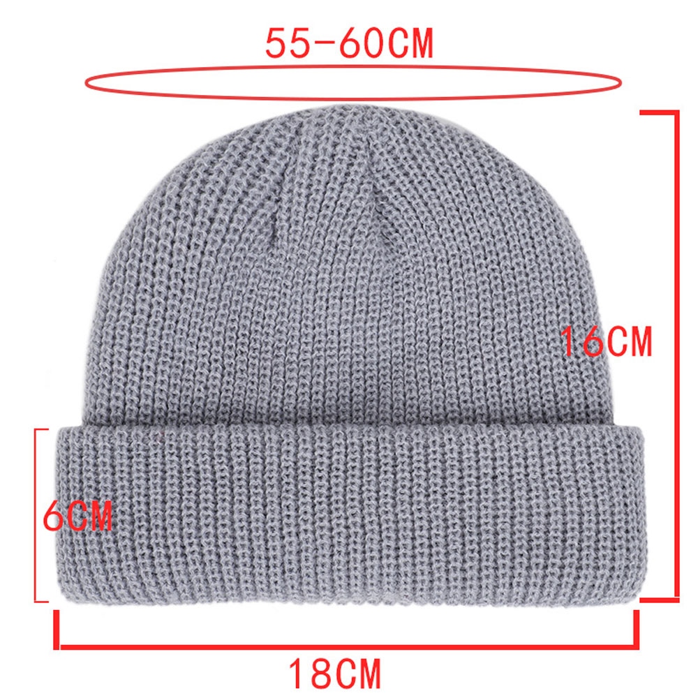 Winter Warm Beanies Casual Short Thread Hip Hop Hat Adult Men Beanie