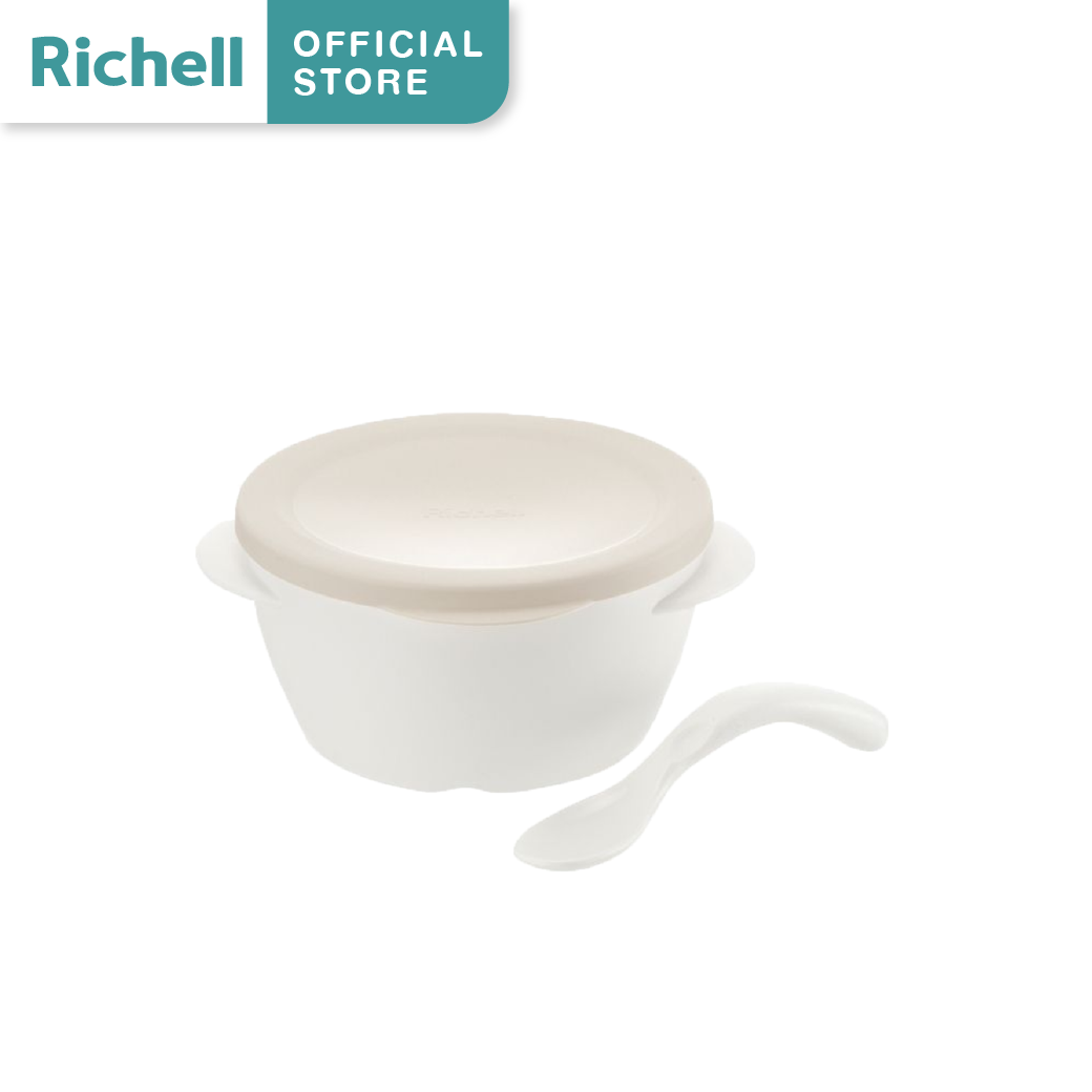 Richell ชามสแตนเลสไซส์ s 260 ml (ตัวชามใช้งานได้ 2 แบบ ใช้ได้กับทั้งภาชนะสแตนเลสและพลาสติก) มีฝา ...