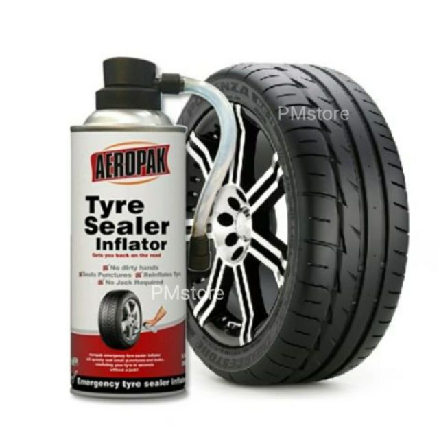 ☸AEROPAK Tire Sealer Inflator น้ำยาปะยาง ยางรั่ว ยางแบน ฉุกเฉิน อุดรอย ...