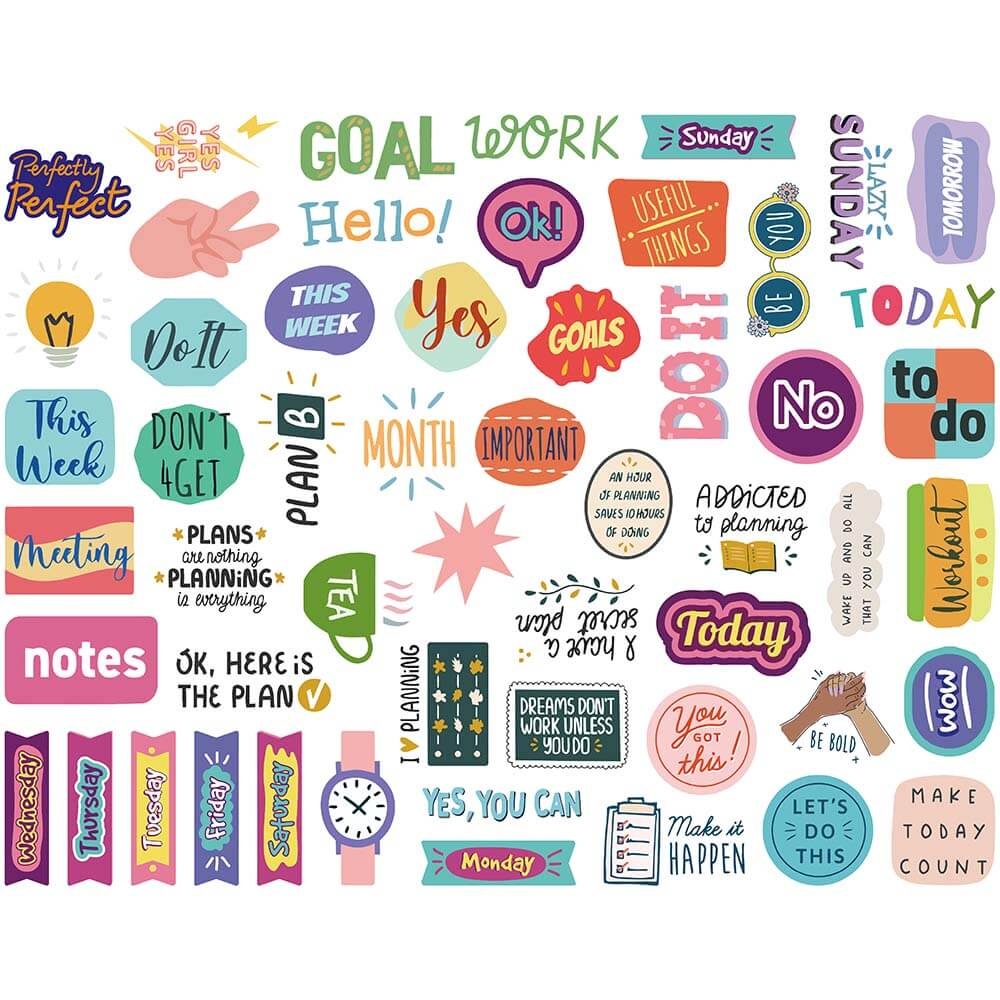【Ready Stock】 [Large sticker]54pcs Work Plan Study Plan Stickers for ...