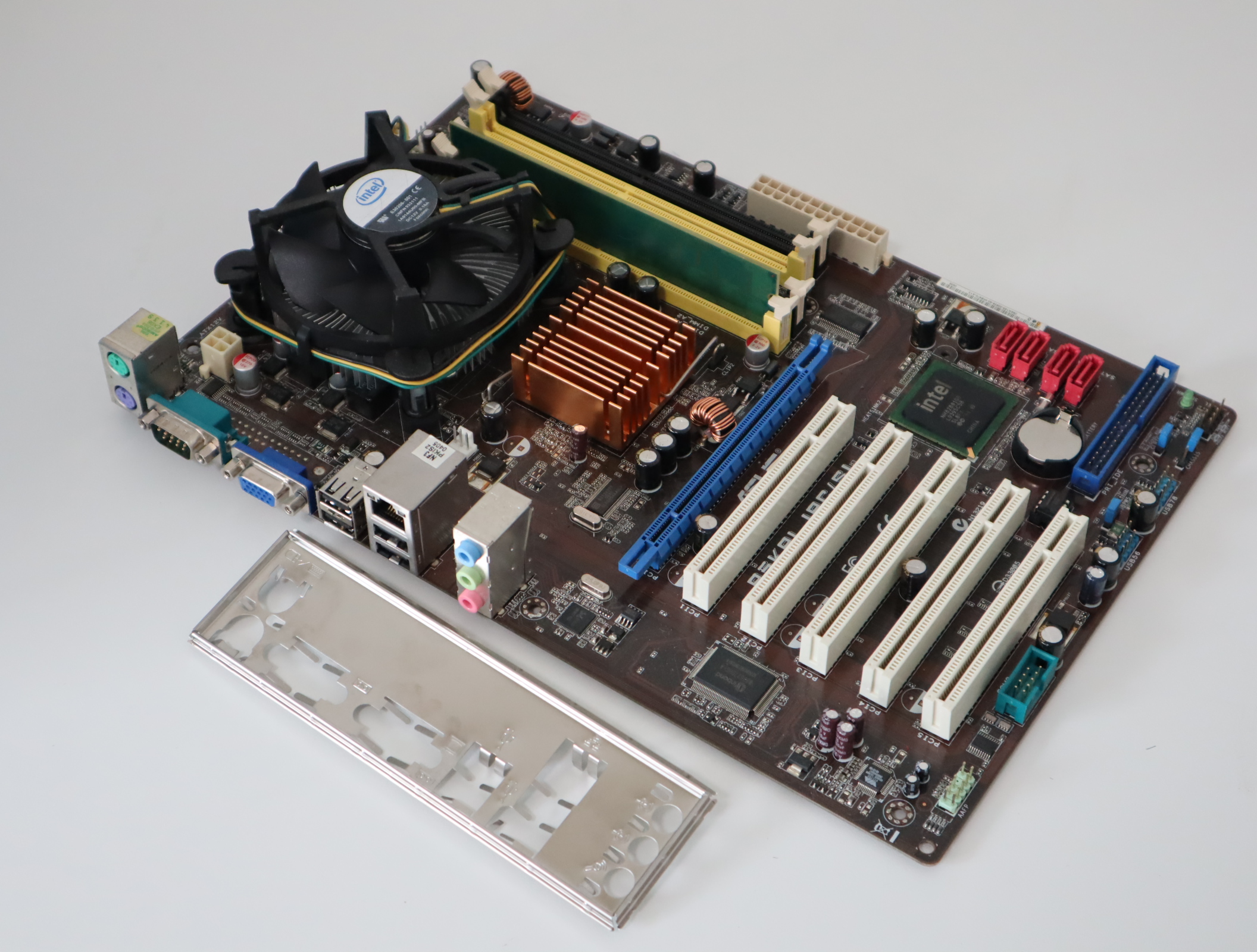 ASUS Motherboard P5KPL IPCSI -LGA775 socket พร้อม Heatsinkพัดลม ฝาหลัง ...