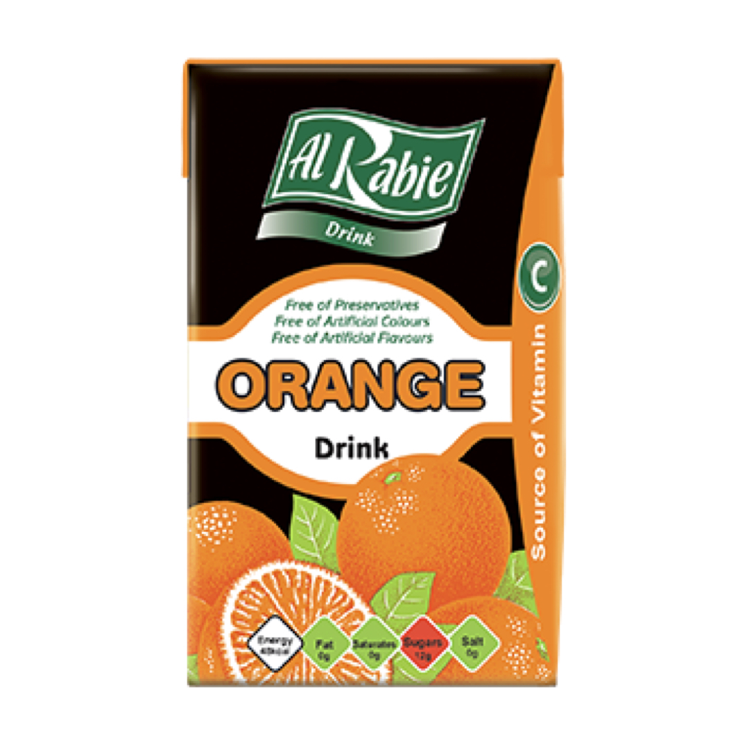 Al Rabie Orange Drink Juice 250ml ++ อัลราบี้ น้ำส้ม 250มล - Souky ...
