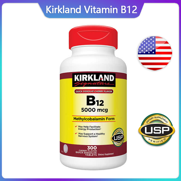 (EXP.082026)Kirkland Signature Quick Dissolve B-12 5000 mcg 300 Tablets ...