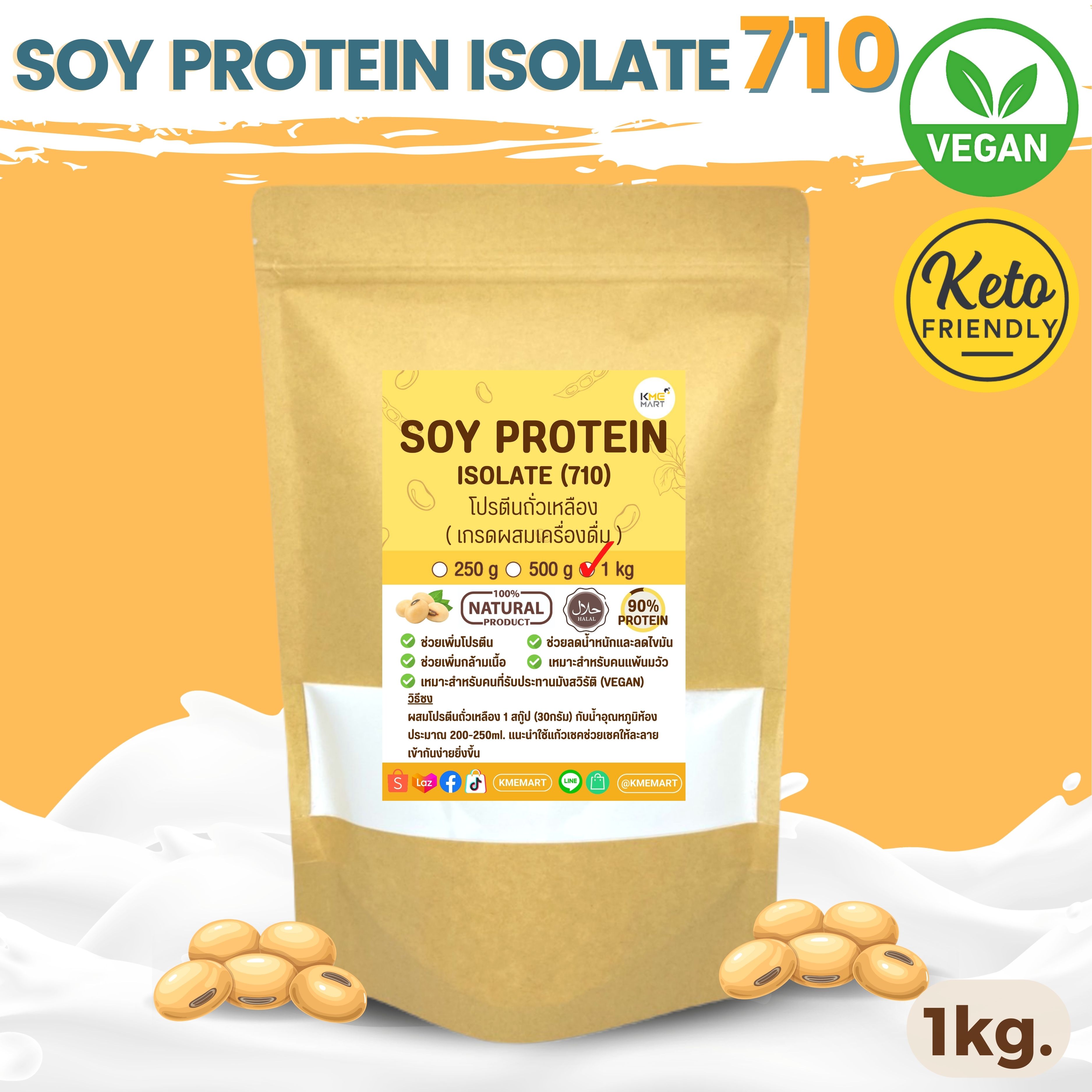 โปรตีนถั่วเหลือง Soy Protein Isolate เกรดผสมเครื่องดื่ม (710) Non GMO ...