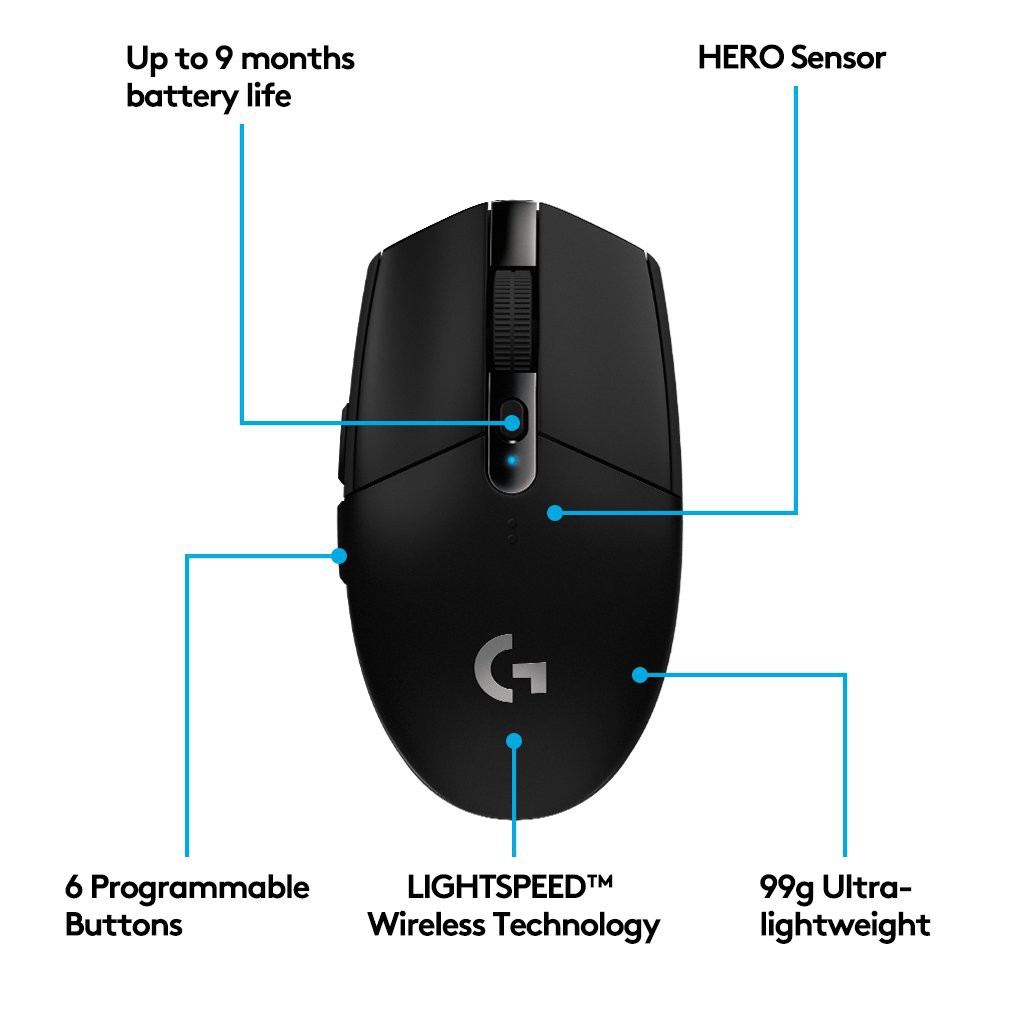 ของแท้รับประกัน 2 ปี Logitech G304 Wireless Mouse Wireless Gaming Mouse ...