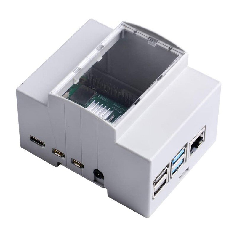 DIN Rail Case for Raspberry Pi 4 Model B เคสติดรางปีกนก | Lazada.co.th