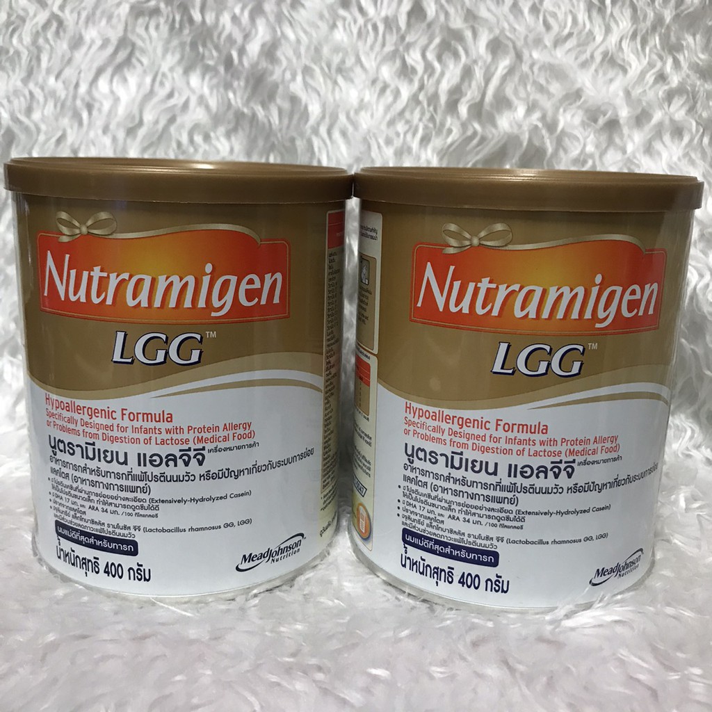 Nutramigen LGG นมผงสูตรพิเศษขนาด 400 กรัม ( 3 กระป๋อง ) - GlomGlom Baby ...