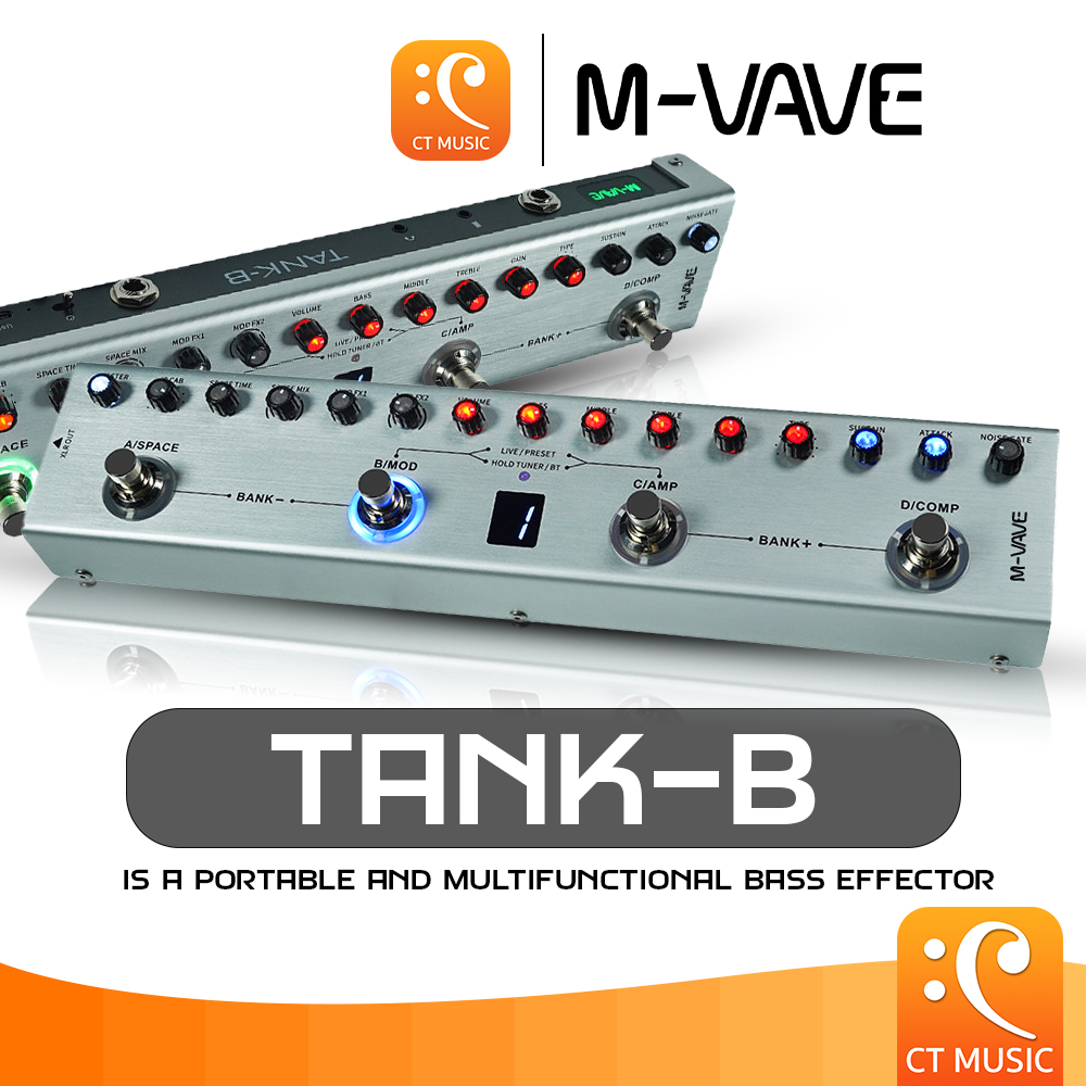 (ส่งจากไทย) M-VAVE Tank-B Bass Multi Effect เอฟเฟคเบส MultiEffect MVAVE ...