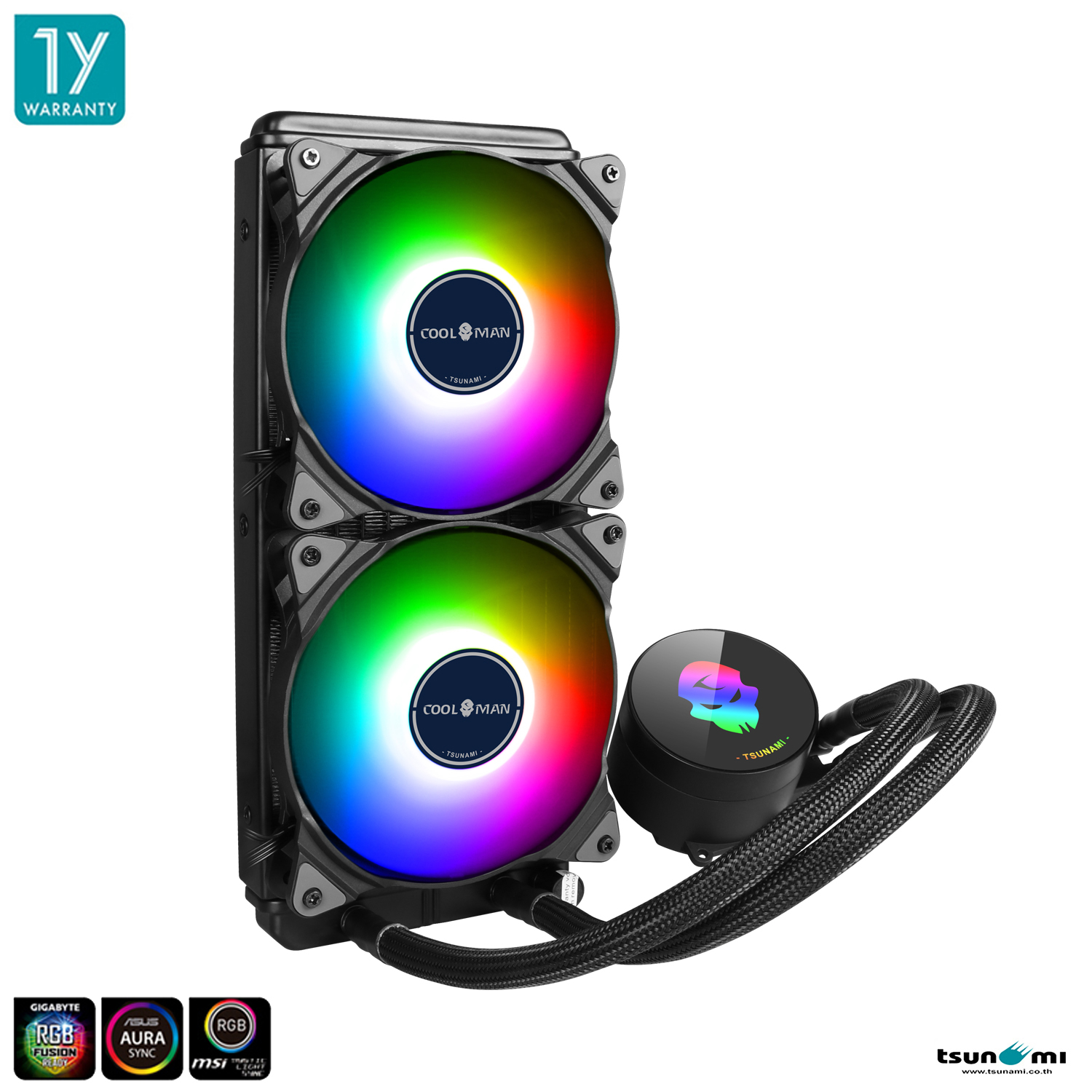 Tsunami ชุดน้ำปิด 3ตอน 360MM CM-360 Coolman Water ARGB สินค้าใหม่ ...
