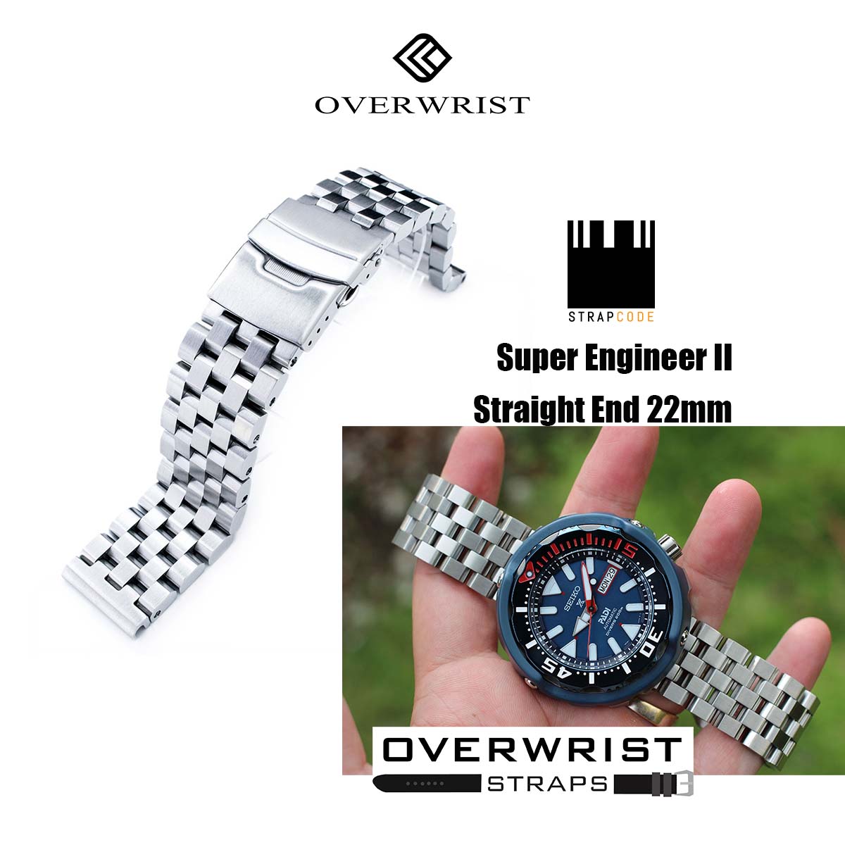 สายนาฬิกา strapcode super engineer II straight end 22mm - OVERWRIST ...