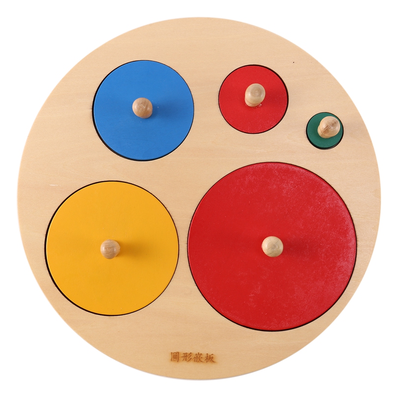 Wooden Round Shapes Learning Educational Preschool Kids Children Toys ...