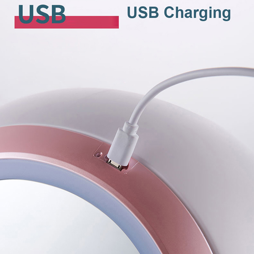 foreverlily กล่องเก็บเครื่องสำอาง ยูเอสบี พร้อมไฟ นำ กระจกแต่งหน้า ...