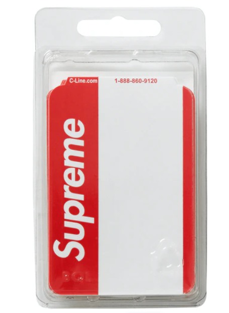 [SNKR]-Supreme Name Badge Stickers (Pack of 100) Red - Snkrexchange ...