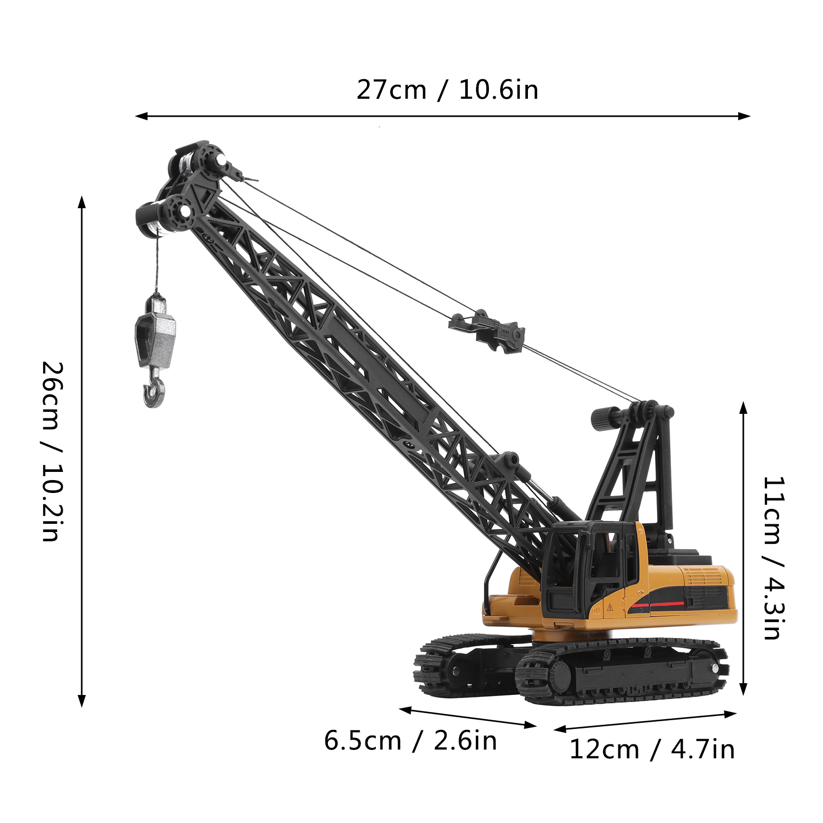 【COD】1:50 Engineering Crane Model Alloy Engineering Vehicle Static ...