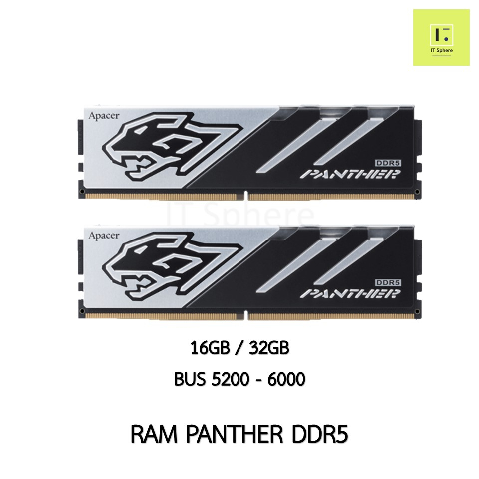 Ram Apacer Panther DDR5 16GB 32GB BUS5200 5600 6000 ประกันตลอดอายุการ ...