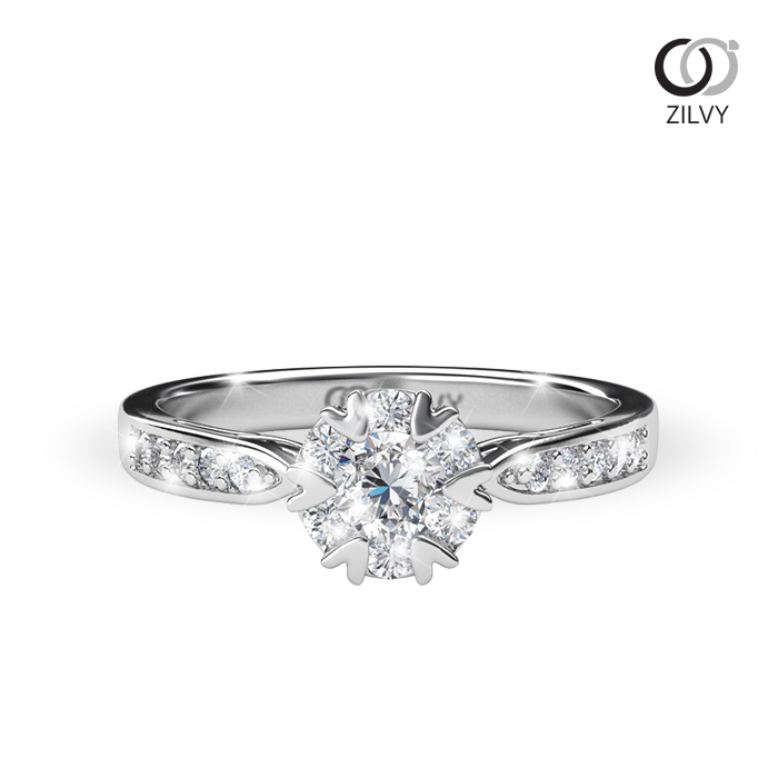 Zilvy แหวนเพชรผู้หญิงเพชรรวม 0.42 กะรัต น้ำร้อย - Zilvy - ThaiPick