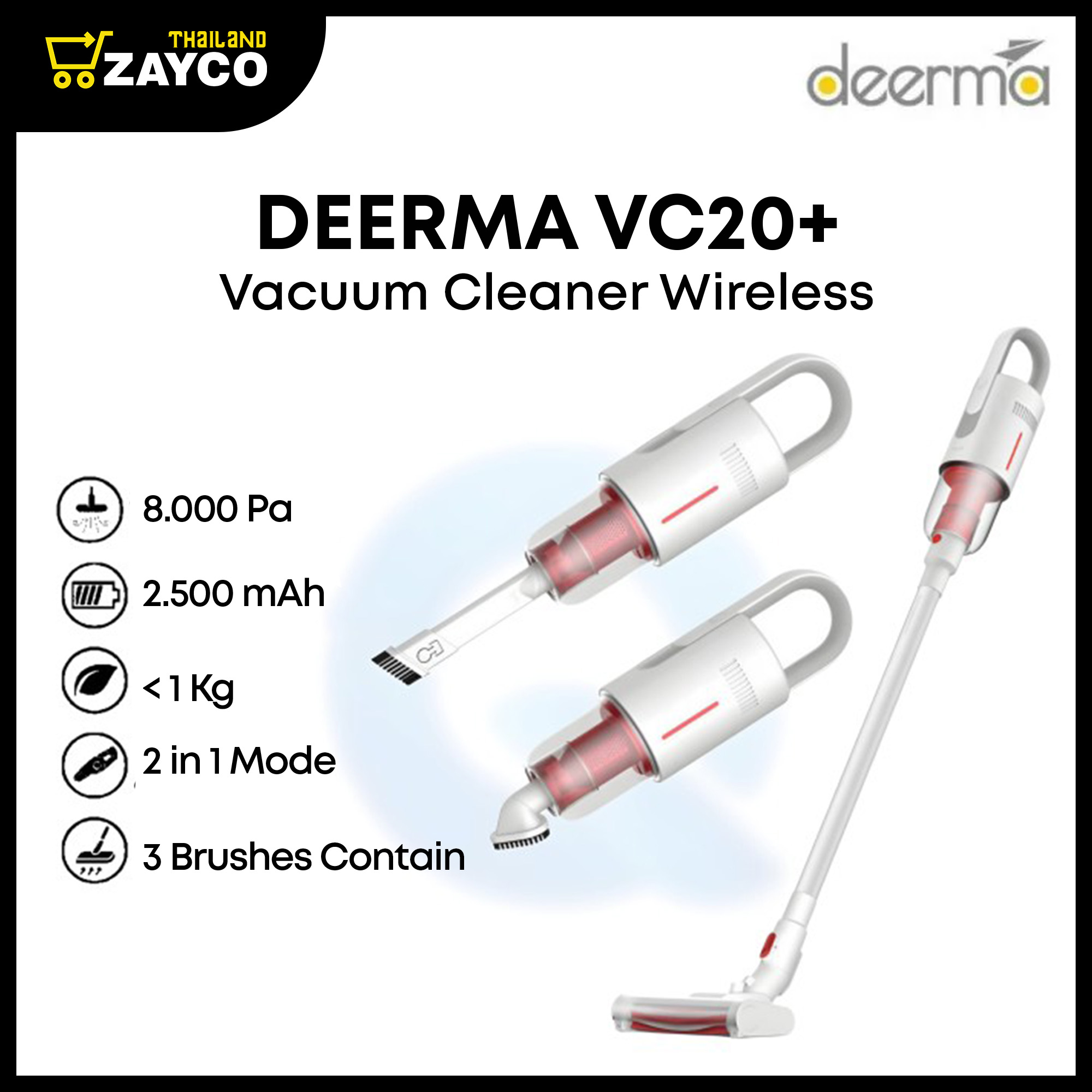 Deerma Handheld Wireless Vacuum Cleaner VC20 Plus VC20Plus Wireless ...
