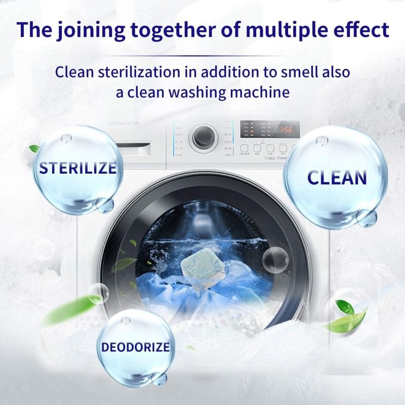 Washing machine tub cleaner เม็ดฟู่ทำความสะอาดเครื่องซักผ้า เม็ดฟู่ล้าง ...