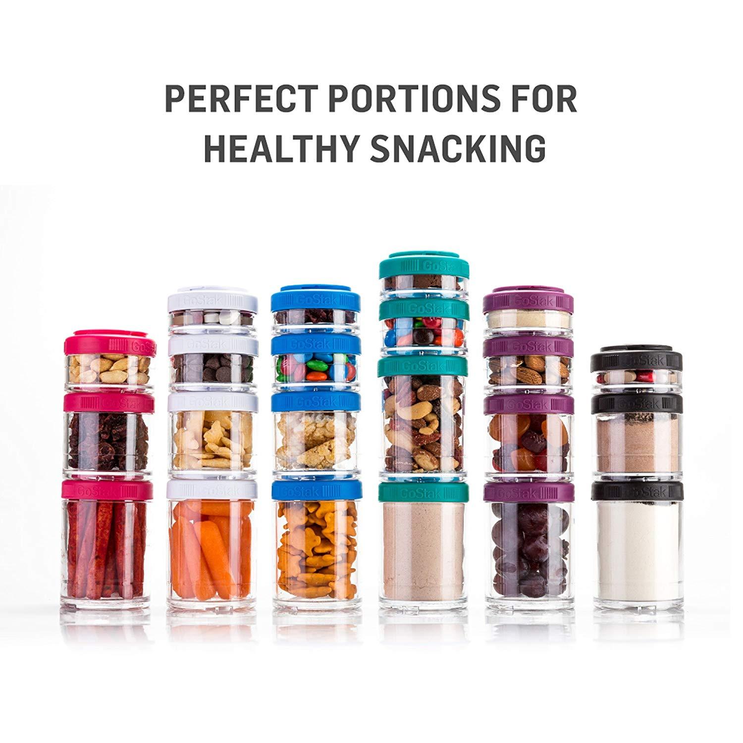 BlenderBottle GoStak Twist n&Lock Storage Jars, 4-Piece Starter Pak ที่ ...