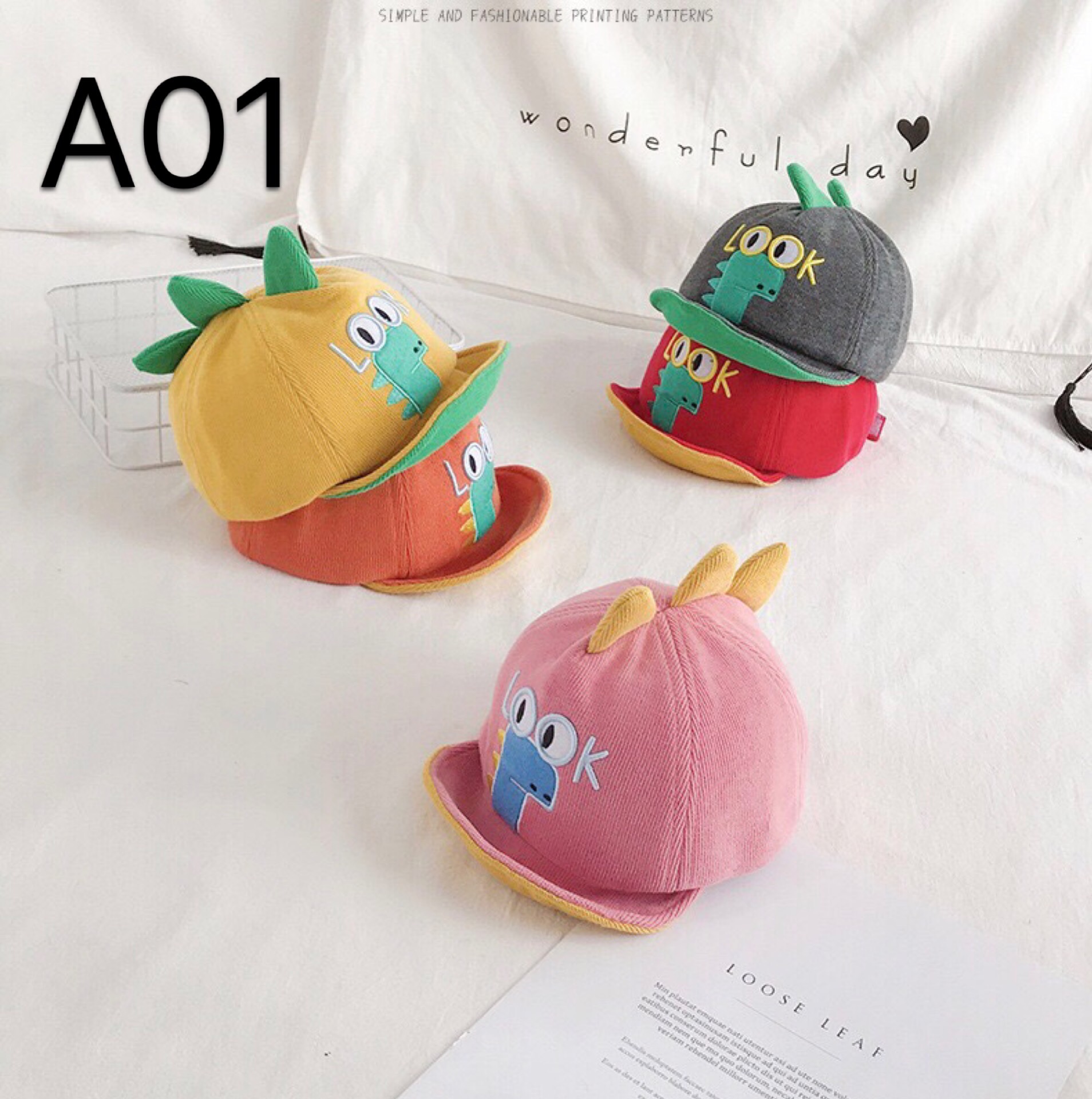 BABY NAE หมวกเด็กน่ารักคิคุ สไตล์เด็กญี่ปุ่น รูปไดโนเสาร์ สำหรับเด็ก 1 ...