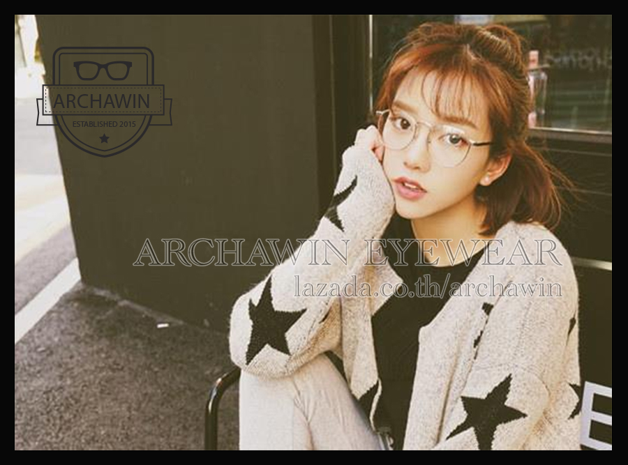 แว่นตากรองแสง แว่นกรองแสง กรอบแว่นตา แฟชั่น เกาหลี รุ่น AWS 411 (กรองแสงคอม กรองแสงมือถือ ถนอม ...