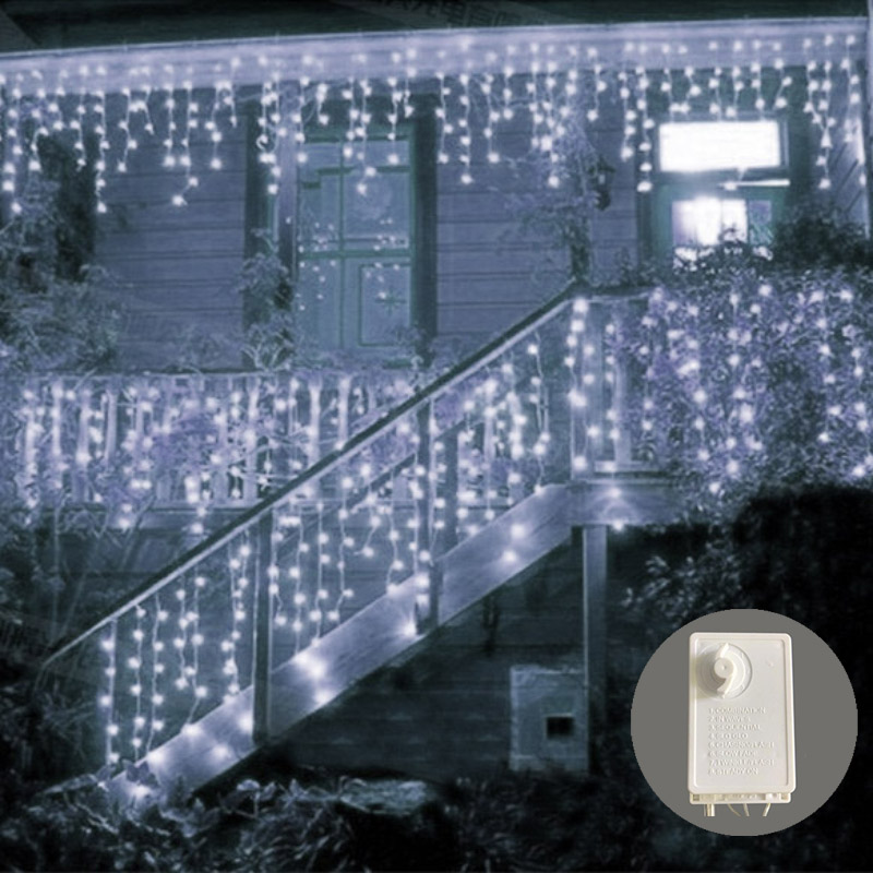 สหภาพยุโรปคริสต์มาสม่านน้ำแข็งไฟ LED เชือก D roop 0.6-0.8เมตรตกแต่ง ...