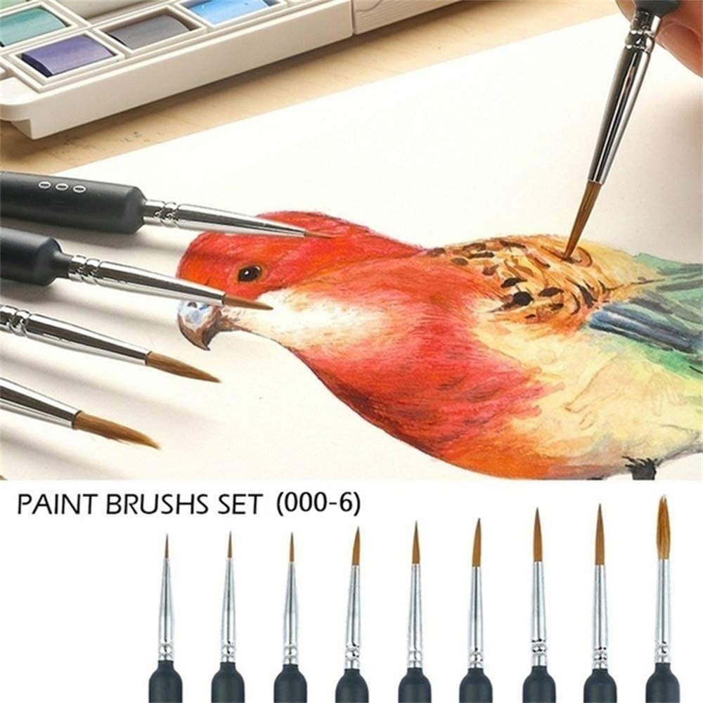 9Pcs/set Oil Brush Pen for Sketched Lines Gouache Watercolor Paint Oil ...