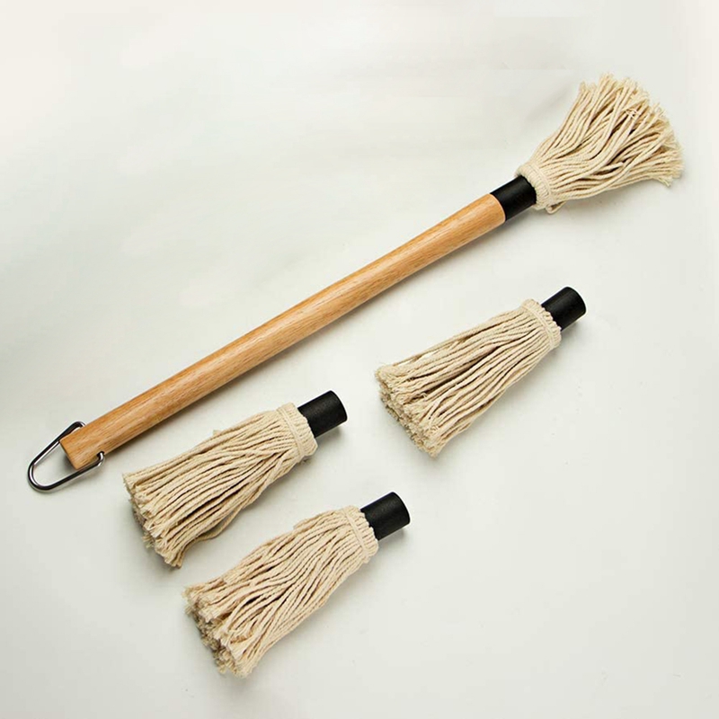 Barbecue BBQ Brush Basting Mop with Wooden Handle Grilling Smoking ...