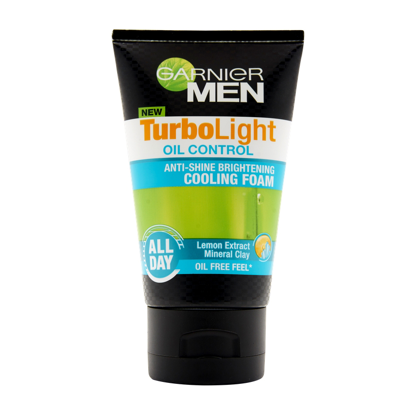GARNIER Men Turbolight Oil Control Cooling Foam 100ml - MixASale