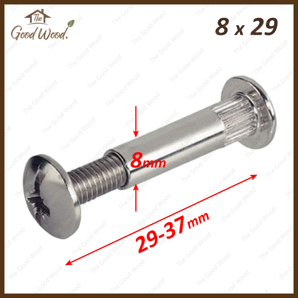 น็อตเหล็ก สกรูน็อคดาวน์ ขนาด 5x27 มม. และ 8x29 มม. (แพ็ค 50 และ10 คู่ ...