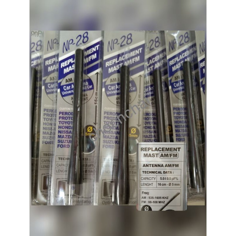 เสาอากาศรถยนต์ NP-27 / NP-28 **ของแท้** สามารถใส่ได้ทุกรุ่นที่เป็นเสา ...