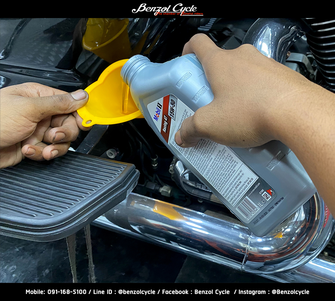 ชุดถ่ายน้ำมันเครื่อง Mobil 1 Racing 4T 15W-50 พร้อมกรองอากาศ HD-Oil ...