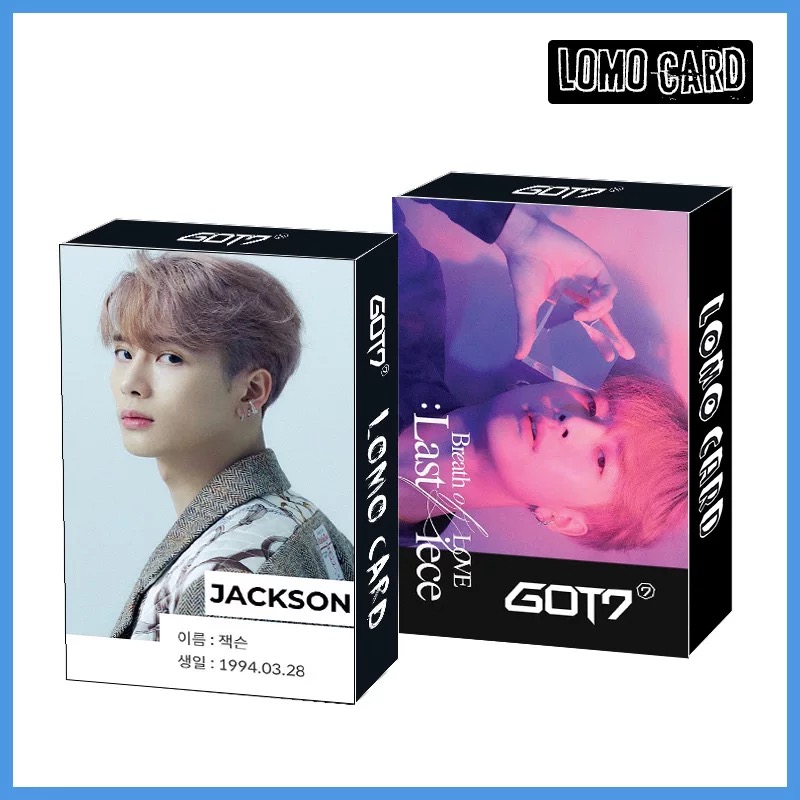 การ์ดโลโม่ โฟโต้การ์ด GOT7 30 ชิ้น/กล่อง 8.5×5.5 ซม.โลโม่การ์ด lomocard kpop MARK มาร์ก,JACKSON ...