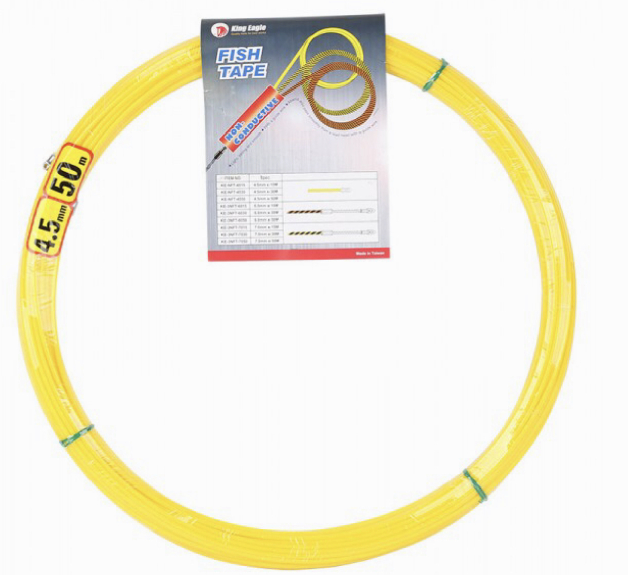 King eagle ลวดร้อยท่อดึงสายไฟ King Eagle 4.5 mm สีเหลือง Fish Tape ฟิต ...