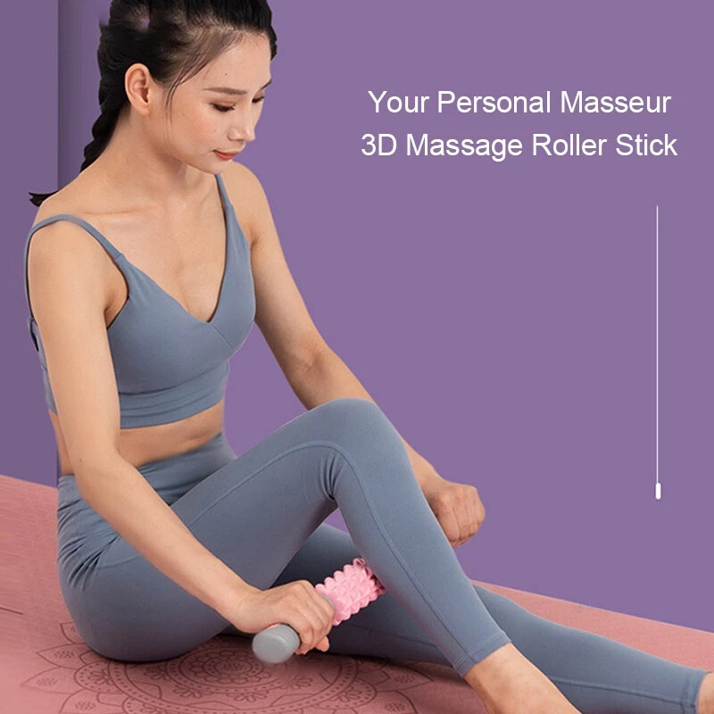 ลูกกลิ้งผ่อนคลายกล้ามเนื้อ Fitness Stick Spike Roller Leg Massager ...