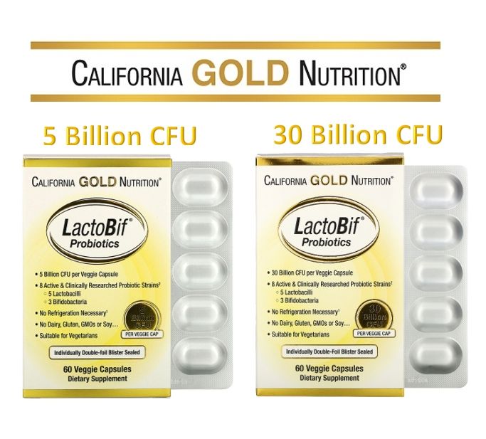 California Gold Nutrition, LactoBif Probiotics, 30 Billion / 5 Billion ...