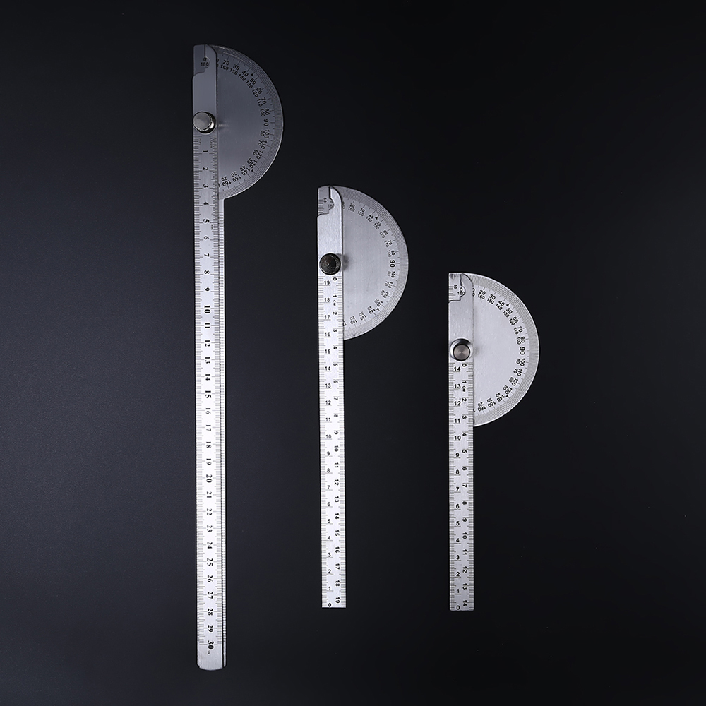 Stainless Steel 180 Degree Protractor Angle Finder Rotary Woodworking ...