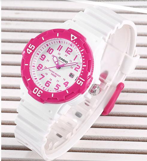 NC Time Shop CASIO รุ่น LRW-200H-4B นาฬิกาสำหรับผู้หญิงสายเรซิ่นสีขาว ...