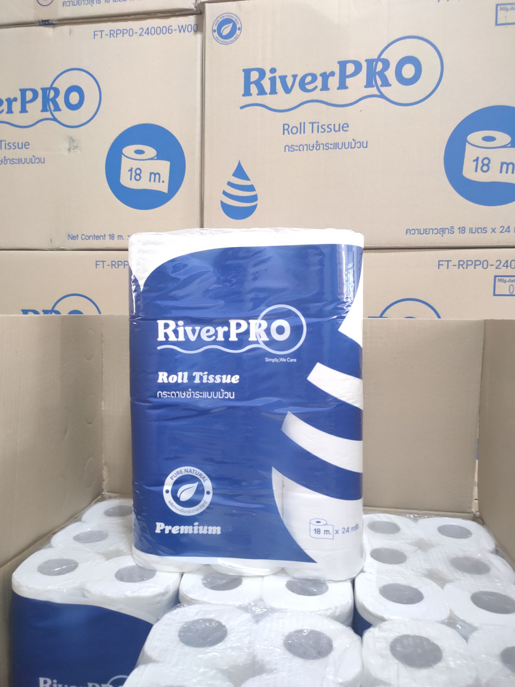 ยกลัง RiverPro ริเวอร์โปร์ กระดาษชำระม้วนเล็ก พรีเมี่ยม 144 ม้วน เนื้อ ...