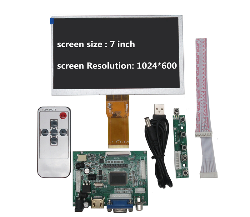 7Inch HD LCD Display Screen Monitor Driver Board Control HDMI ...